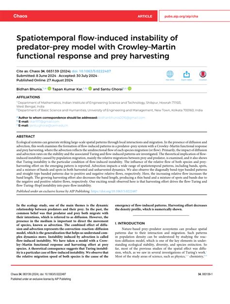 Spatiotemporal Flow Induced Instability Of Predatorprey Model With