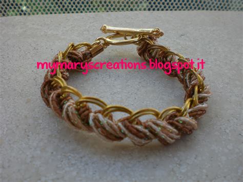 Mary S Creations Nuovi Bracciali Catena Con Filo Intrecciato Woven