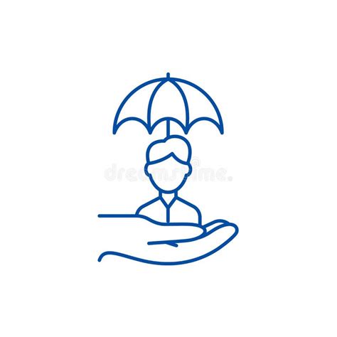 Risk Management Vector Line Icon Linear Concept Outline Sign Symbol