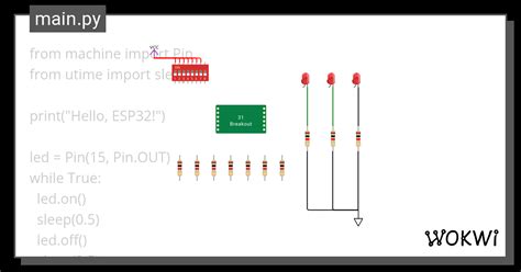 MicroPython Blink ESP32 Copy Wokwi ESP32 STM32 Arduino Simulator