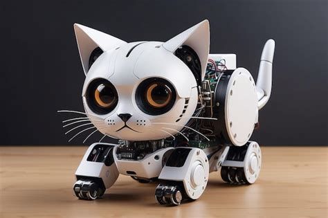 Premium Photo A Very Cute Robot Cat Made From Modular Synthesizers