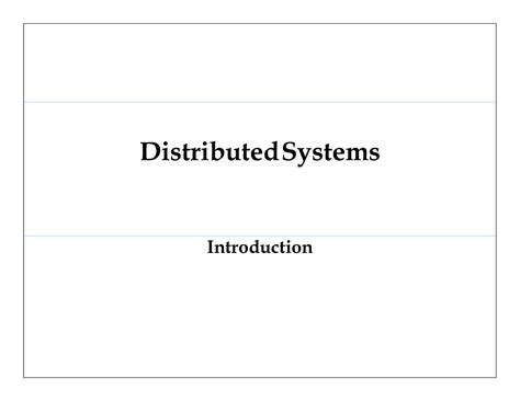 1 introduction distributed systems introduction what is a