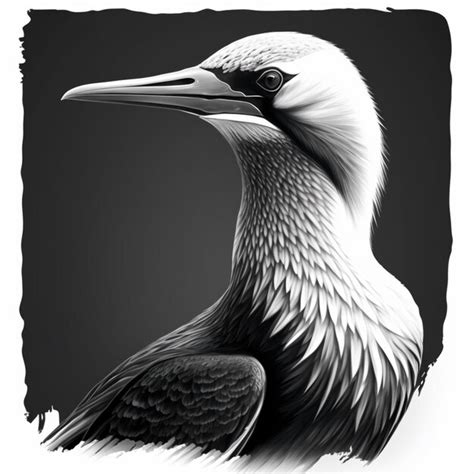 Premium Ai Image Gannet Bird Black Icon Beautiful Image Ai Generated Art