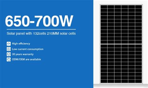 700 Watt Monocrystalline Solar Panels 132 Cell Efficiency