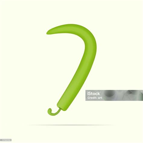 7 수 녹색 칠리 고추 디자인 건강하고 채식주의 자 디자인 자연 템플릿 야채 로고 등을위한 벡터 야채 글꼴 건강한 식생활에 대한 스톡 벡터 아트 및 기타 이미지 Istock