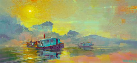 Evening Sun In The Lagoon By Nikolay Timofeev R Imaginaryvessels