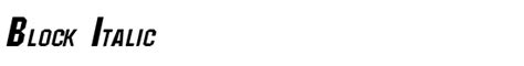 Block Italic Font