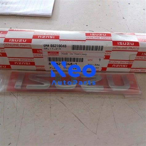 Jual Emblem Logo Isuzu Plate Tail Gate Belakang Mux Original Shopee