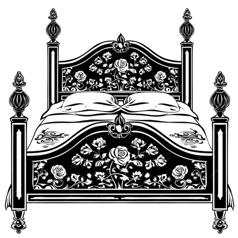 Premium Photo Frame Of Victorian Style Bed Frame Folk Art With Rose
