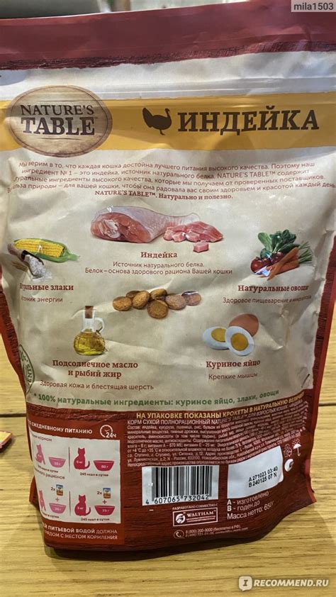 Корм для кошек Nature's Table Индейка - «Кошка Ася рекомендует)» | отзывы