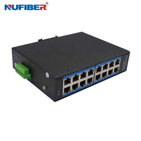 16 1000mbps utp rj45 unmanaged industrial switch din rail type