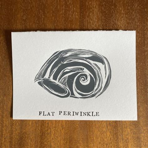 Flat Periwinkle A5 Lino Print The Red Door Gallery