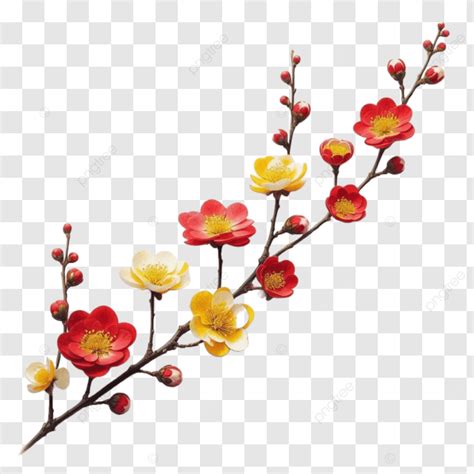 Yellow And Red Flowers Row Yellow Red Flowers Row PNG Transparent Image And Clipart For Free