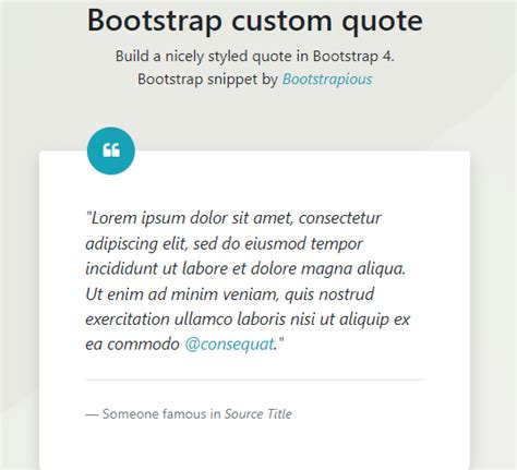 Bootstrap Quote
