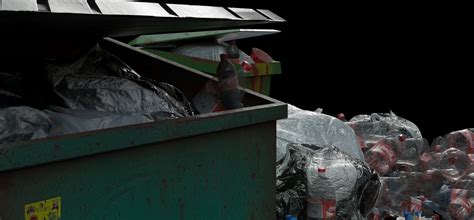 3d Model Garbage Kit 3d Asset Low Poly 3d Model Vr Ar Low Poly