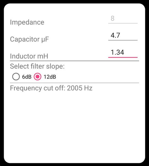 Capacitor Chart Line Chart With Frequencies