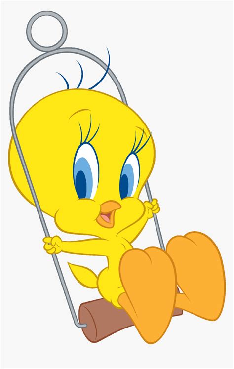 Tweety Bird Looney Tunes Tweety Bird On Swing Hd Png Download Kindpng