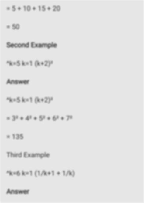 Solution Example Of Class 11 Sigma Notation Questions Studypool
