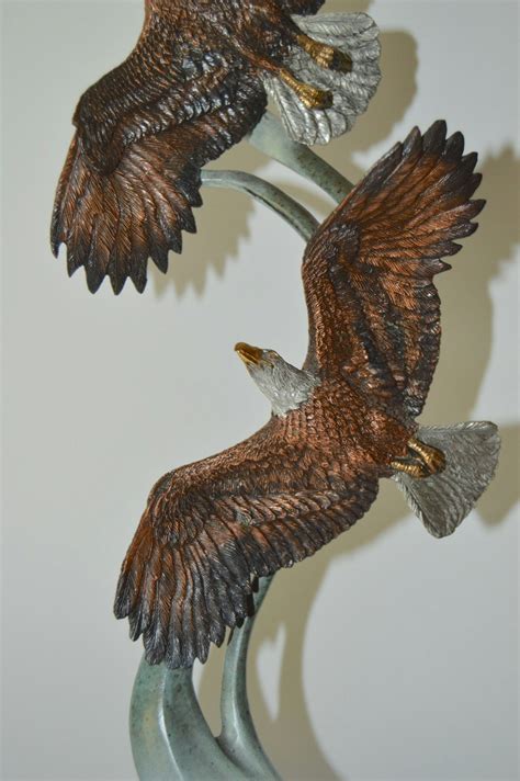 Kitty Cantrell Ariel Display Mixed Media Bronze Sculpture Ebth