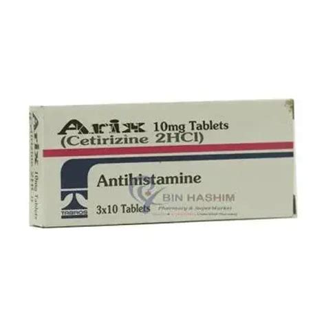 Arix 10mg Tablet Antihistamine For Allergy Relief Derma Pk