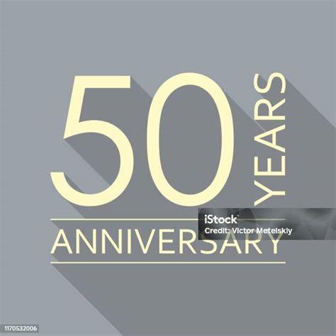 50 주년 기념 엠블럼 기념일 아이콘 또는 레이블 50 년 축 하 축 하 디자인 요소 벡터 그림입니다 0명에 대한 스톡 벡터