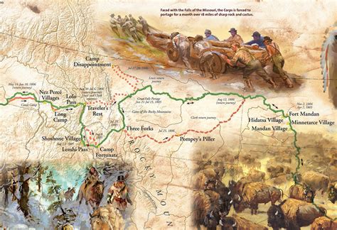 Lewis And Clark Corps Of Discovery Map And Interpretive Guide Time Traveler Mapstime Traveler Maps