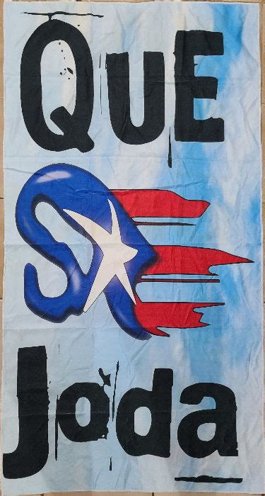 Puerto Rico Flag Que Se Joda Towel PR Souvenirs