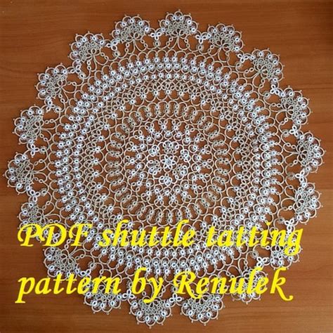 Pdf Shuttle Tatting Square Pattern Doily 10 Etsy