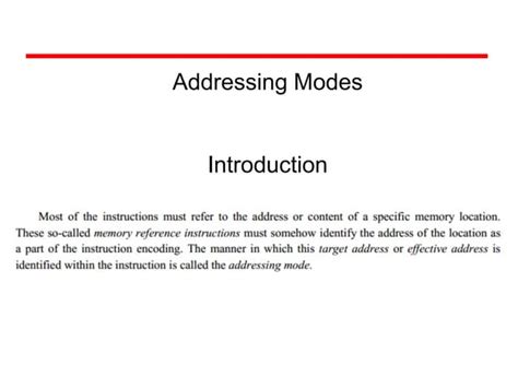 Addressing Modes In Computer Architecture Ppt Programming Languages