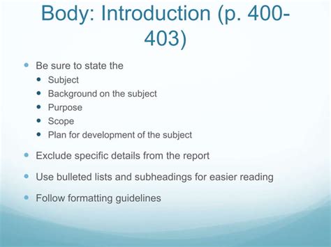 Formal Reports And Proposals Pptx