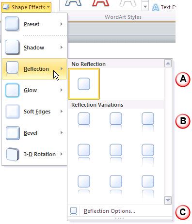 Apply Reflection Effects To Shapes In Powerpoint For Windows