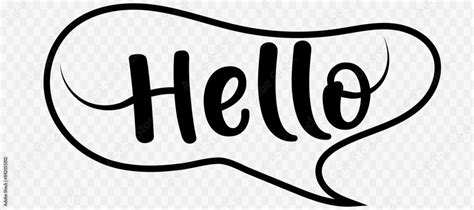 Speech Bubble Hello In Different Languages Of The World Hand Drawn
