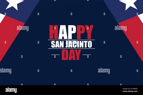 Celebrate San Jacinto Day With Patriotic Flag Typography Stock Vector