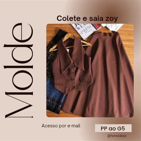 Molde Colete E Saia Zoy Produtos Digitais Hotmart