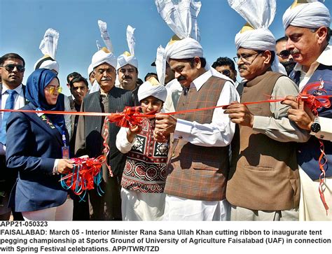 Interior Minister Rana Sana Ullah Khan Cutting Ribbon To Inaugurate