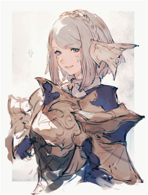 Safebooru 1girl Armor Au Ra Avatar Ffxiv Bangs Blue Eyes Braid