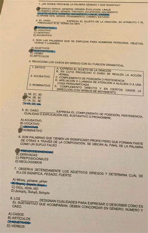1. ¿DE DONDE PROVIENE LA PALABRA GÉNERO Y | StudyX