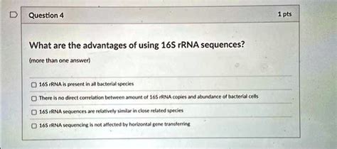 solved advantages of using 16s rrna sequences 16s rrna is present