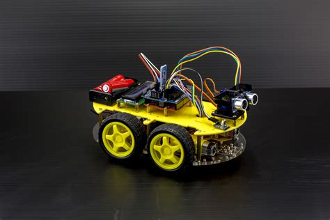 4 Wheel Drive With Ultrasonic And Line Tracer Bluetooth Arduino Project