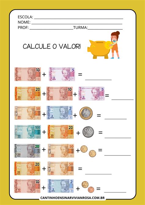 Atividades De Educação Financeira Para Imprimir 9 Ano BRAINCP