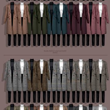 Rimings Double Button Long Coat Outfit Rimings On Patreon Artofit