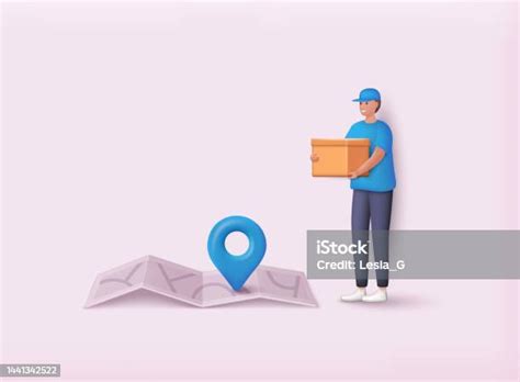 배달원과 상자 소포 패키지 상자를 가진 남자 캐릭터 3d 벡터 그림입니다 개념에 대한 스톡 벡터 아트 및 기타 이미지 개념 기업 재무와 산업 남자 Istock