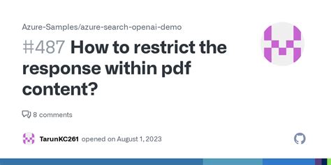 How To Restrict The Response Within Pdf Content · Issue 487 · Azure