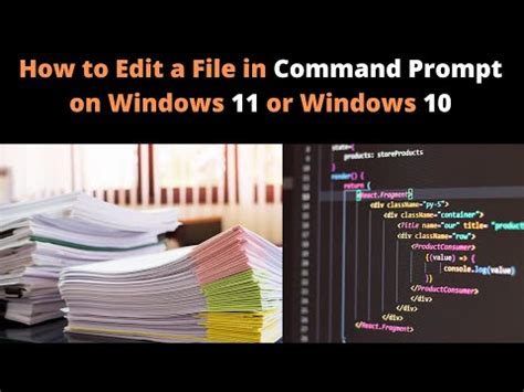How To Edit A File In Command Prompt On Windows Or Windows Edit Text File In Command