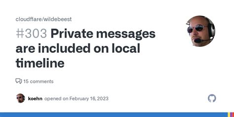 Private Messages Are Included On Local Timeline Issue