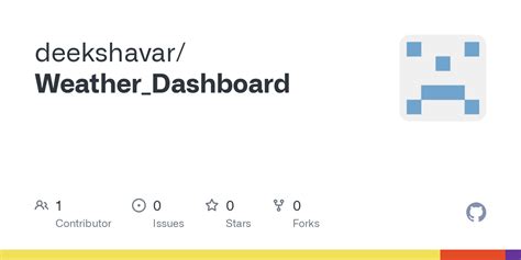 Github Deekshavarweatherdashboard