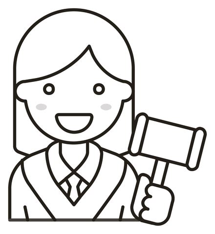 Dibujo De Mujer Juez Para Colorear Dibujos Para Colorear Imprimir Gratis