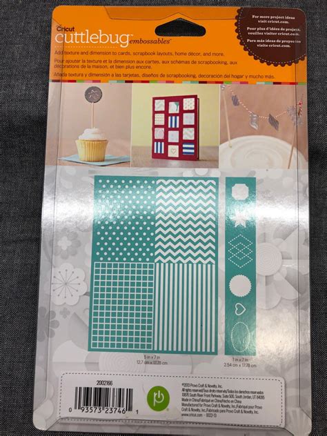 Basic Shapes Cuttlebug Embossing Folder 5x7 And Border New In