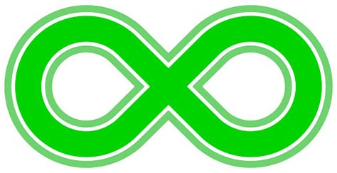 Vert Symbole De Linfini Exposé Isolé Vecteur Vecteurs Libres De Droits