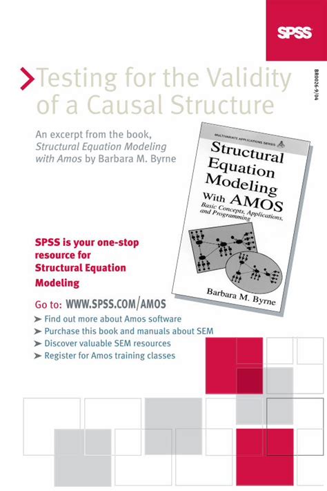 pdf testing for the validity of a causal structure spss · testing